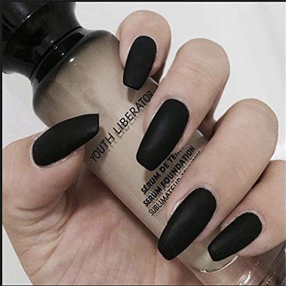 Makeup | 6 Packs 144 Pcs Matte Coffin Press On Nails Medium Length ...